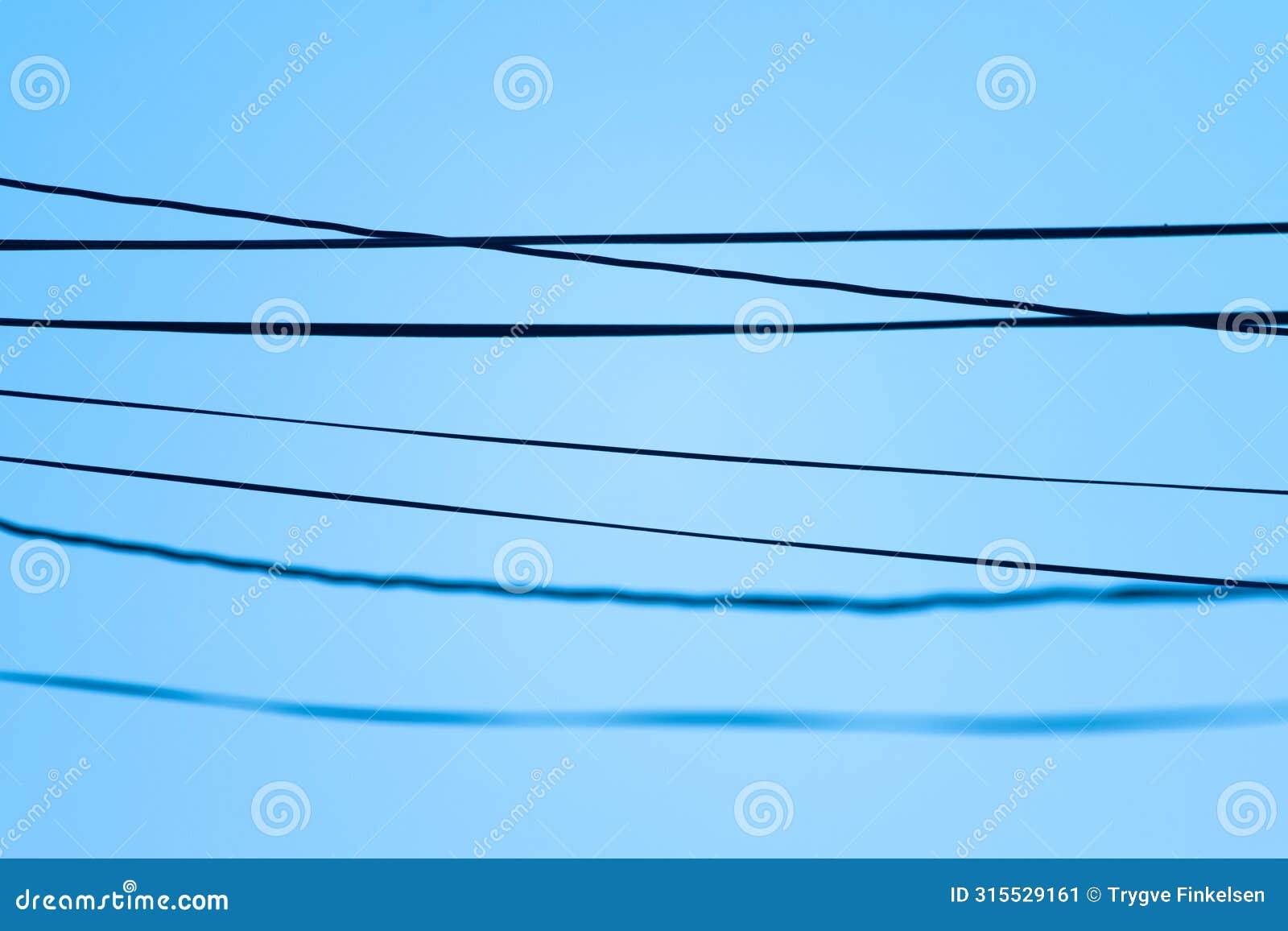 Power Lines Hanging between Poles.. Stock Image - Image of electricity ...