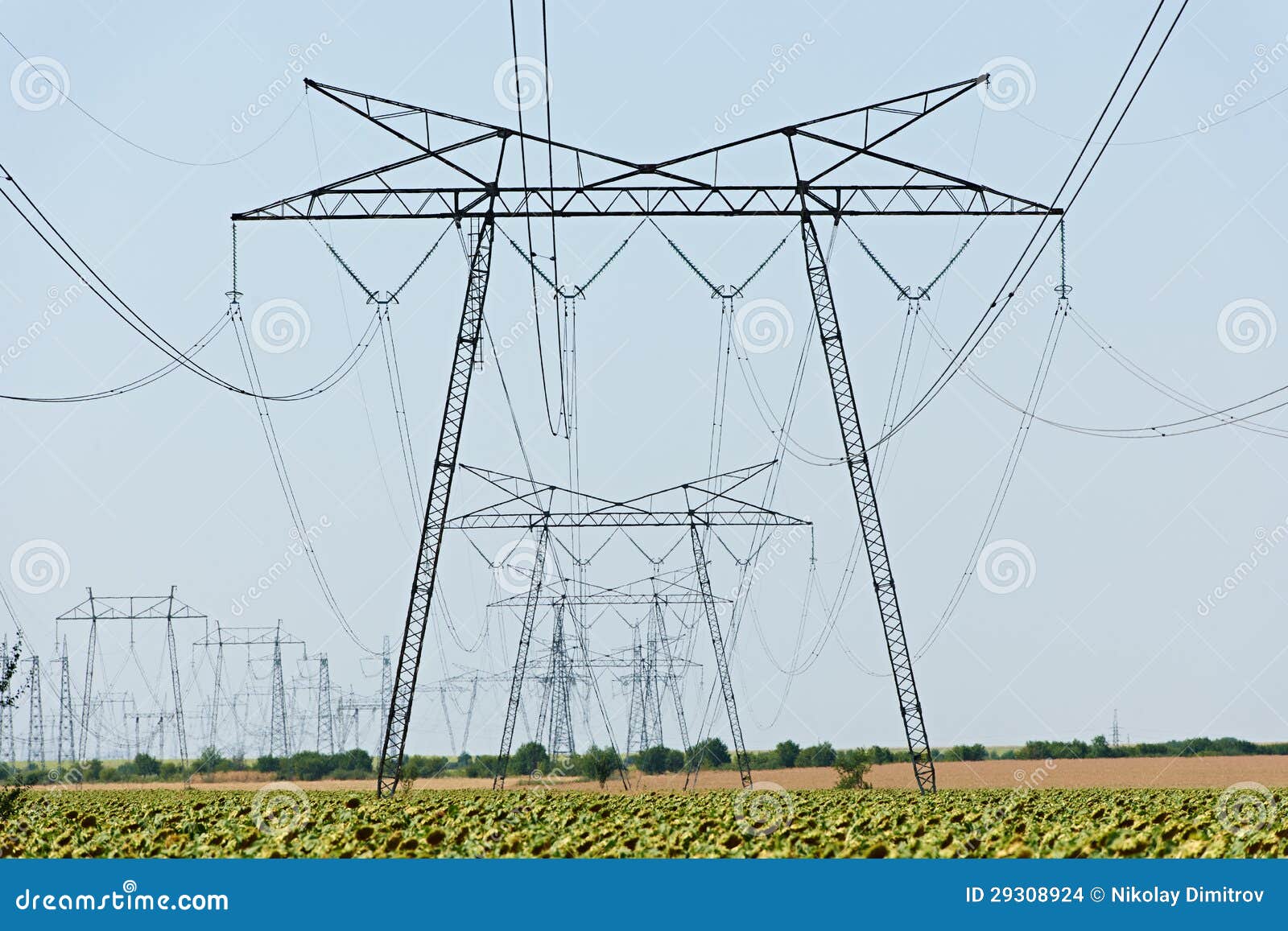 Power lines high voltage stock photo. Image of high, transmission ...