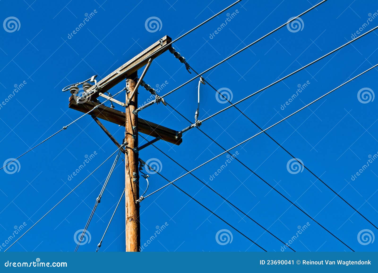 Power lines junction stock image. Image of structure - 23690041