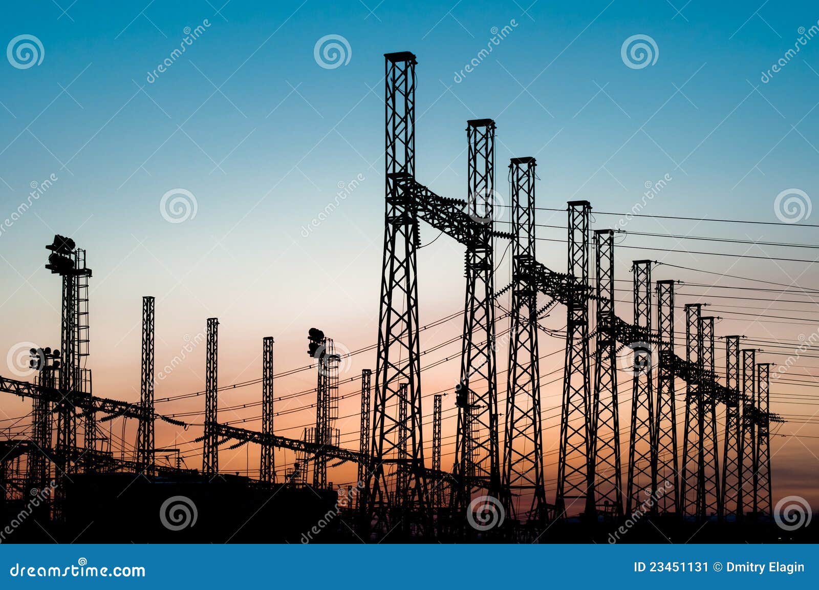 Power lines silhouettes stock image. Image of clear, powerlines - 23451131