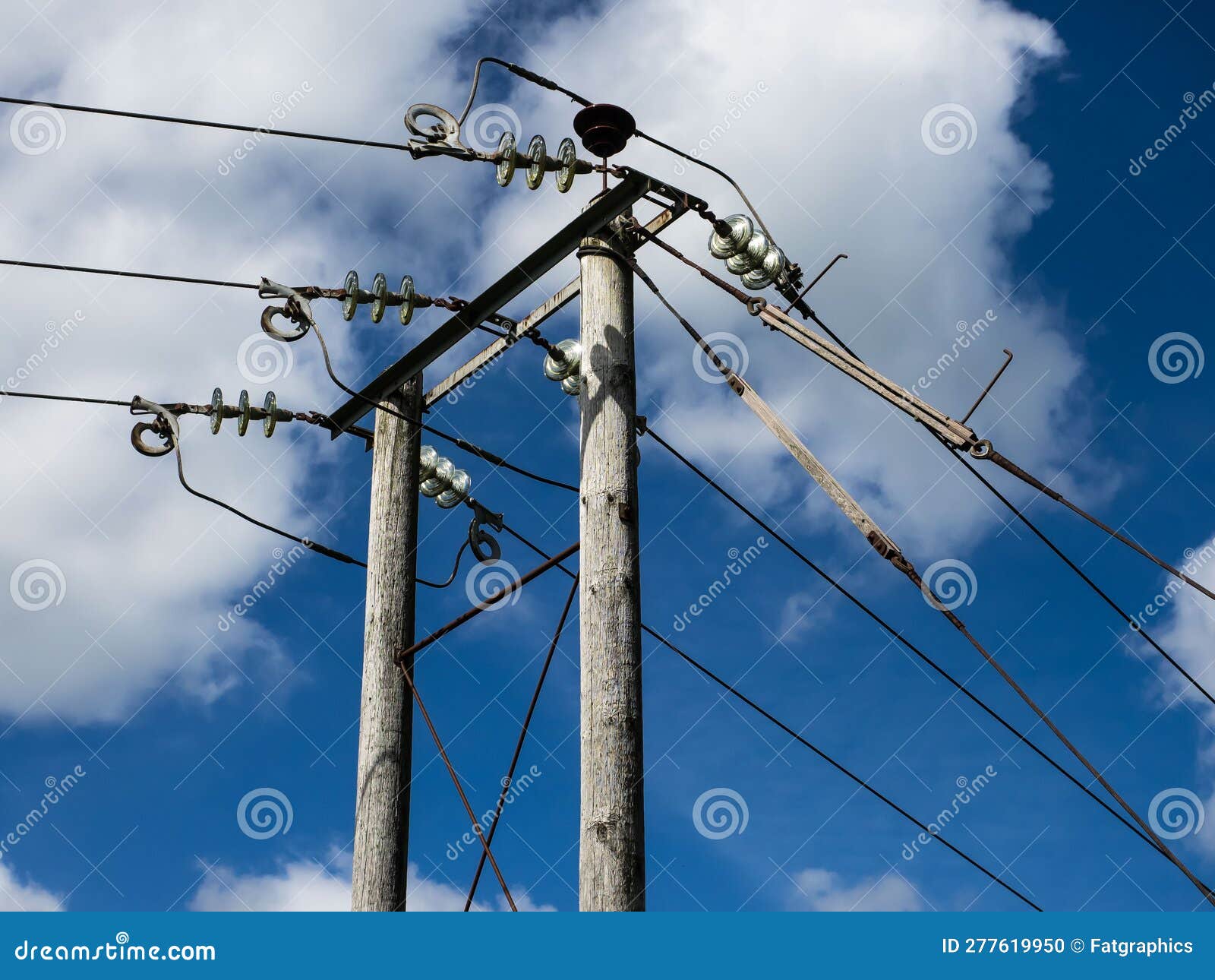 Power lines and sky stock photo. Image of transmission - 277619950