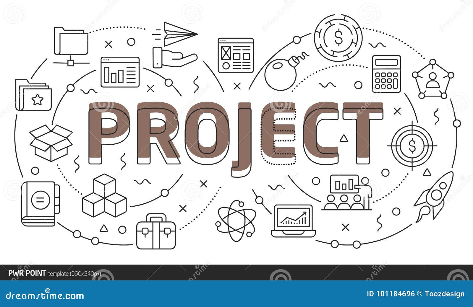 Lines Template Illustration Project Stock Vector - Illustration of ...