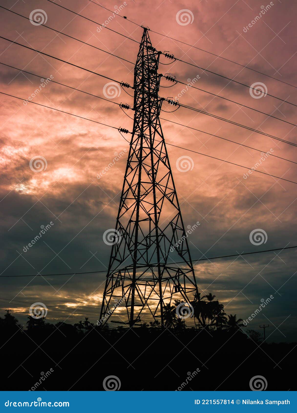 Tall Electrical Transmission Towers Stock Photo | CartoonDealer.com ...