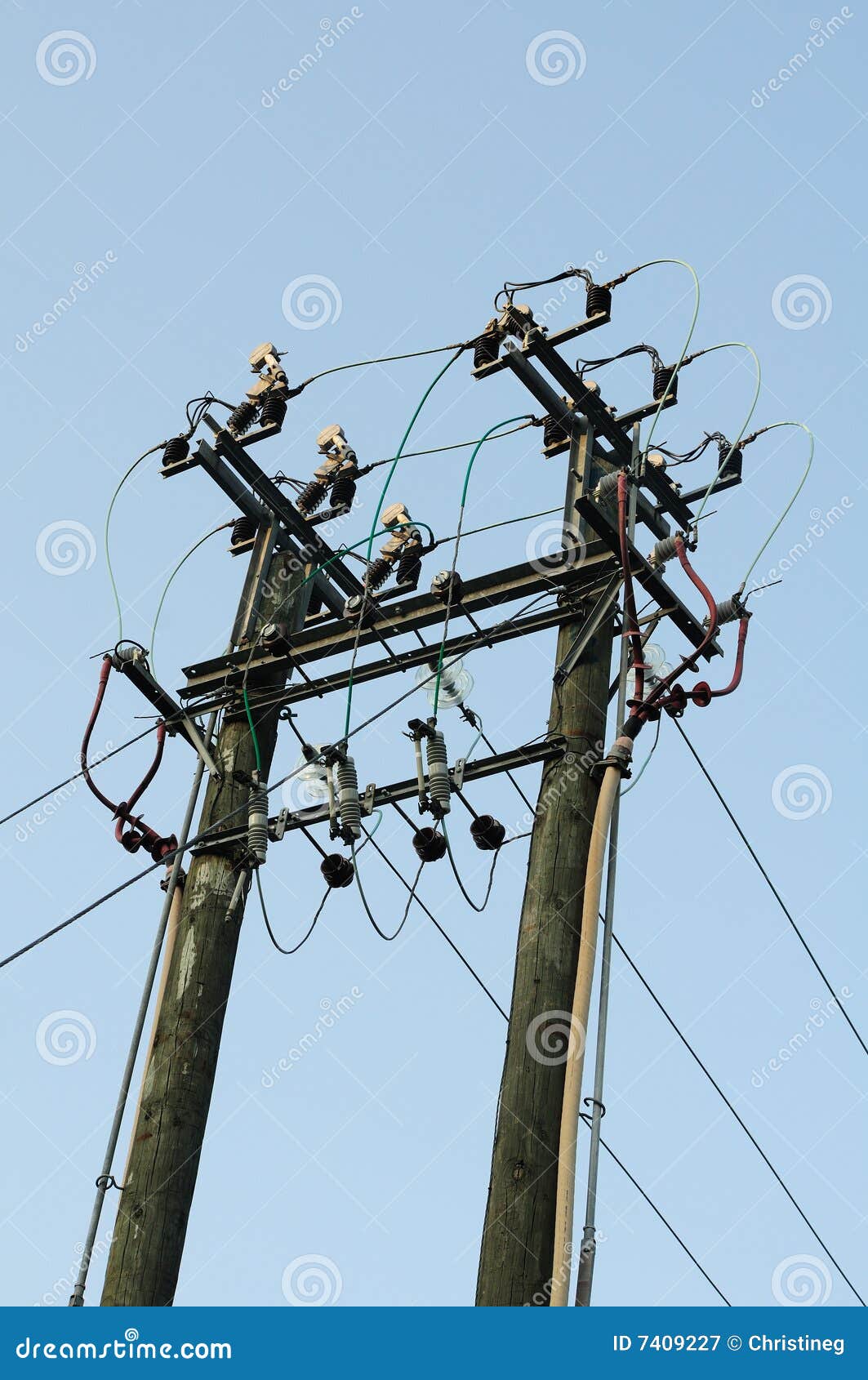 Power Lines and Transformer Stock Image - Image of power, utility: 7409227