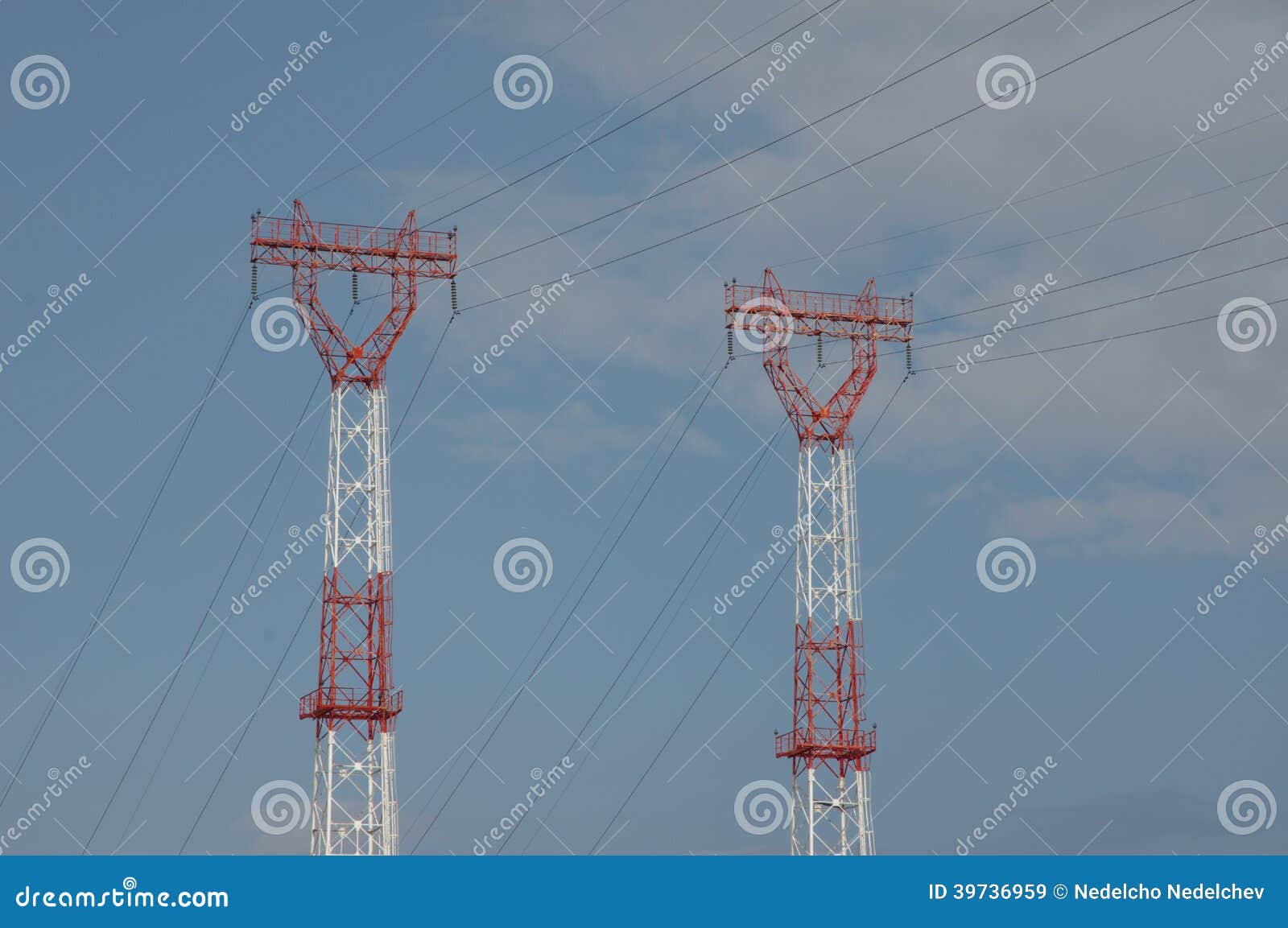 Power lines stock image. Image of clouds, power, energy - 39736959