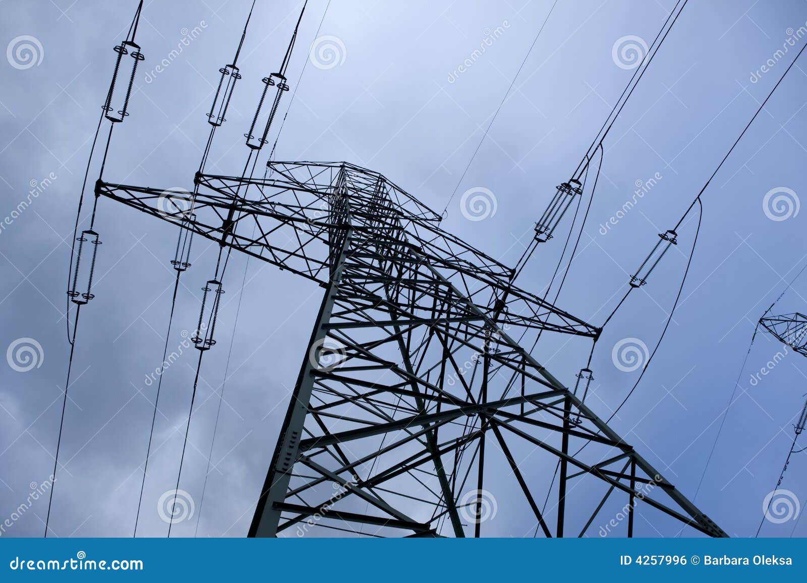 Power lines volts stock photo. Image of cable, substation - 4257996