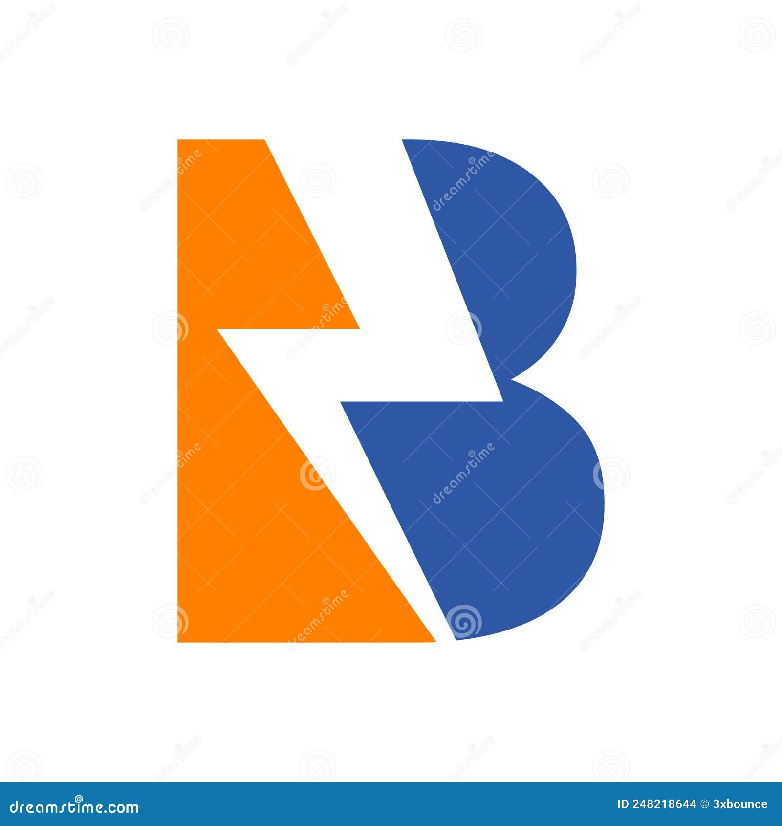 Power Logo B Letter and Lightning Energy Technology. Power B Letter ...