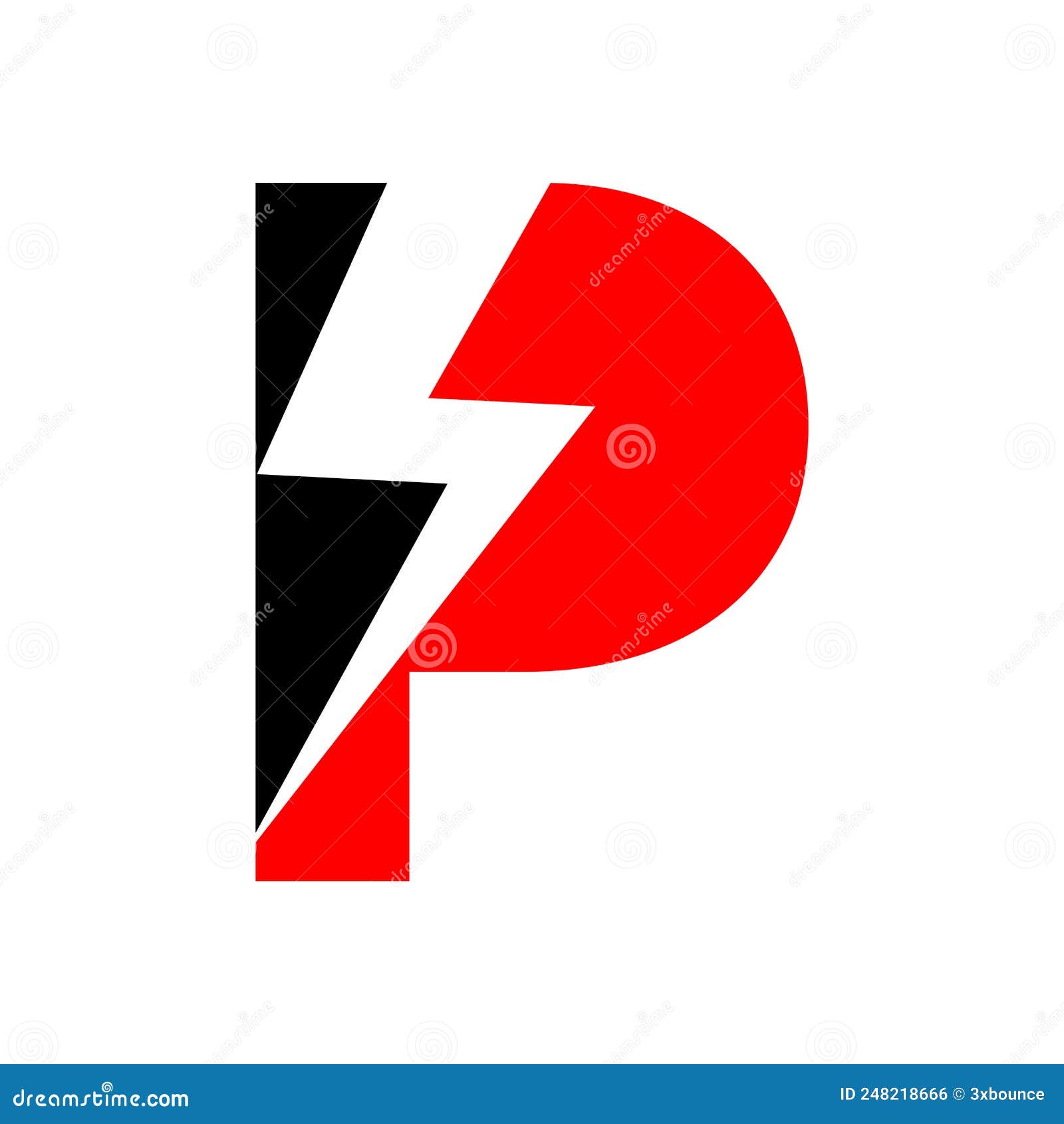 Power Logo P Letter and Lightning Energy Technology. Power P Letter ...