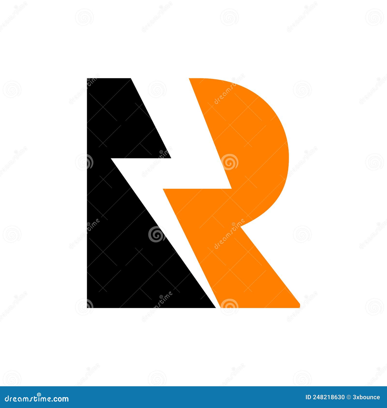 Power Logo R Letter and Lightning Energy Technology. Power R Letter ...