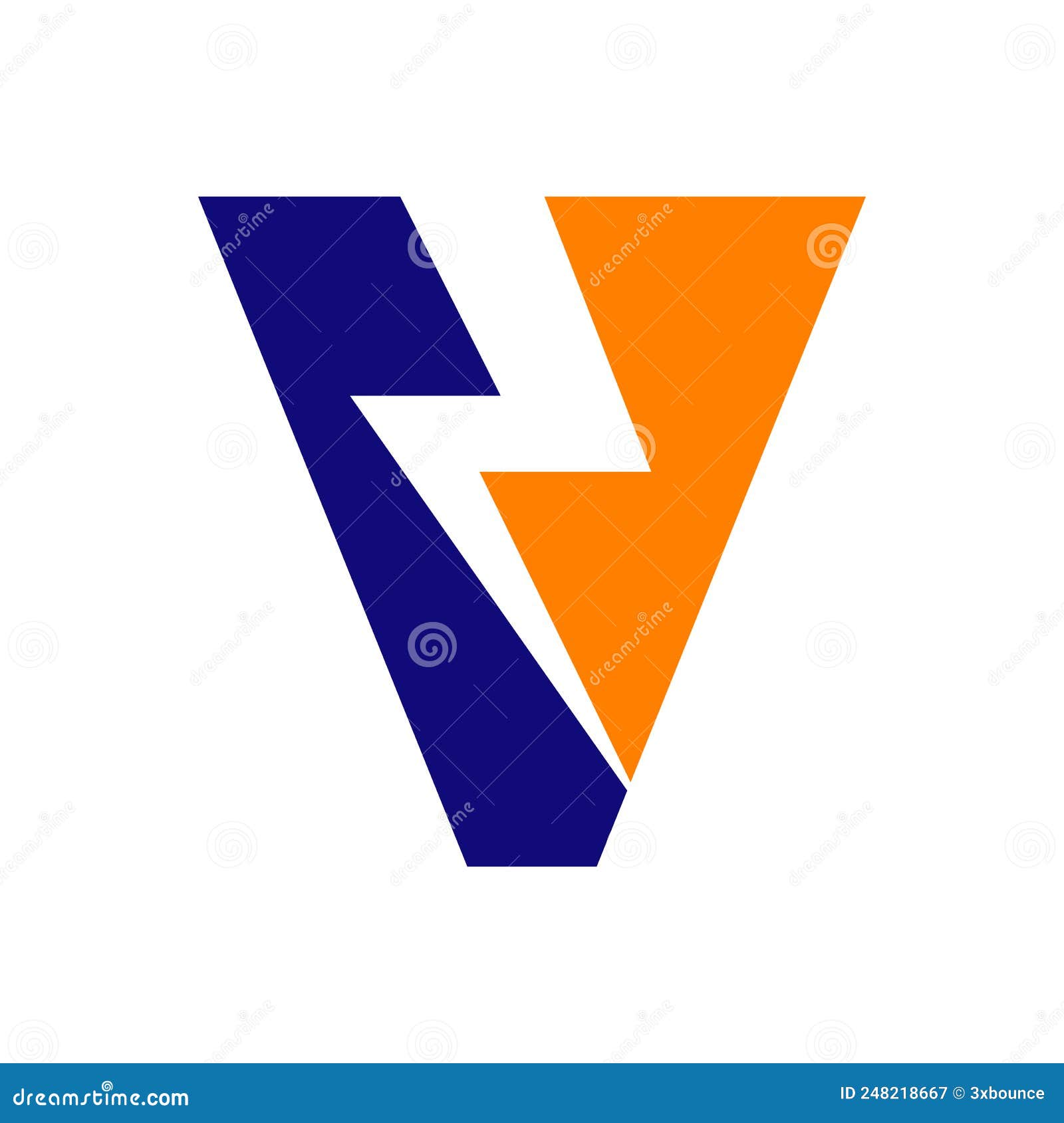 Power Logo V Letter and Lightning Energy Technology. Power V Letter ...
