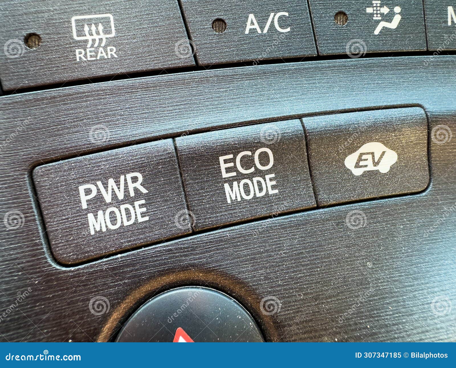 Power Mode, Eco Mode and Ev Driving Mode Buttons in Hybrid Car Stock ...