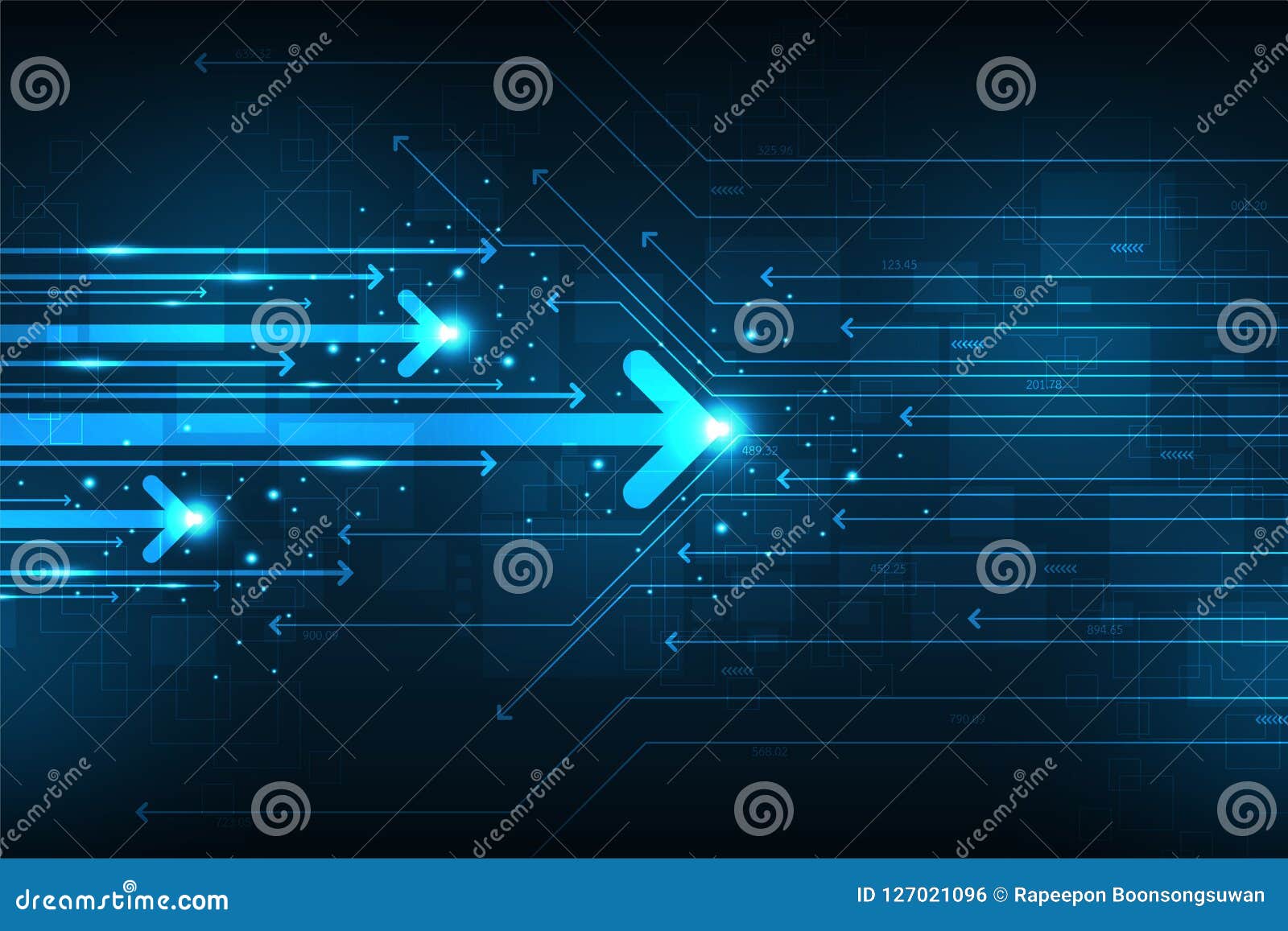 The Power of the Modern Internet. Stock Vector - Illustration of ...