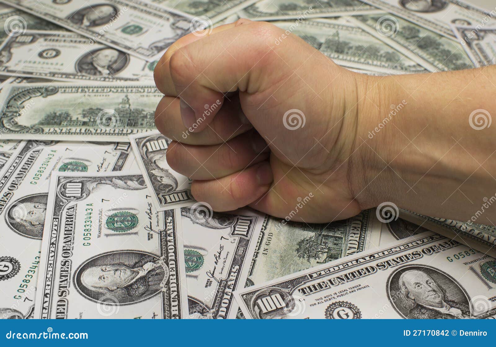 Power through the money stock photo. Image of rate, fist - 27170842