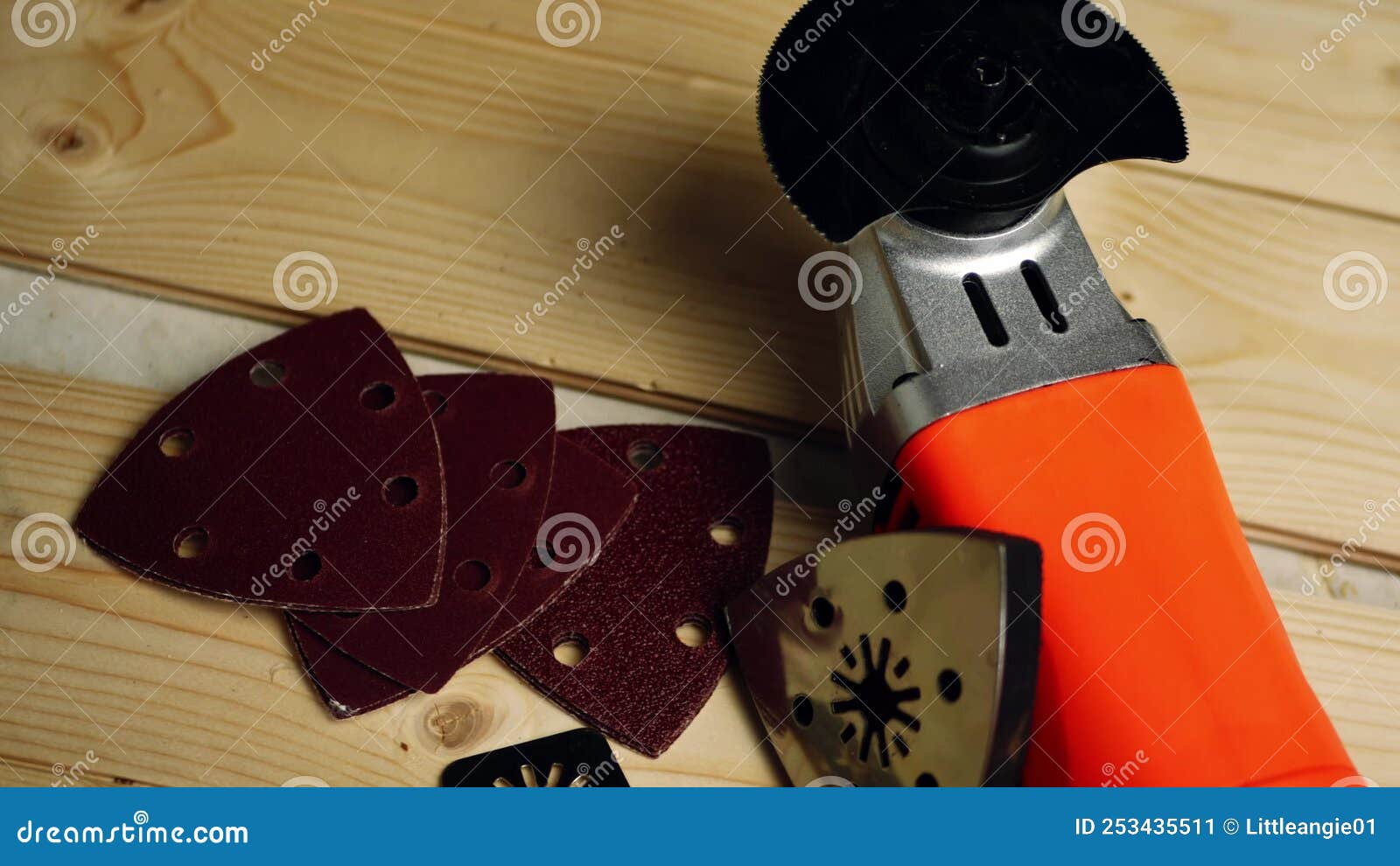 Power Multi Tool with Attachments for Woodwork Stock Video - Video of ...