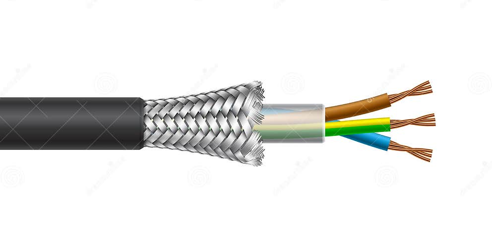 Power Multicore Cable Structure. Vector Illustration. Stock Vector ...