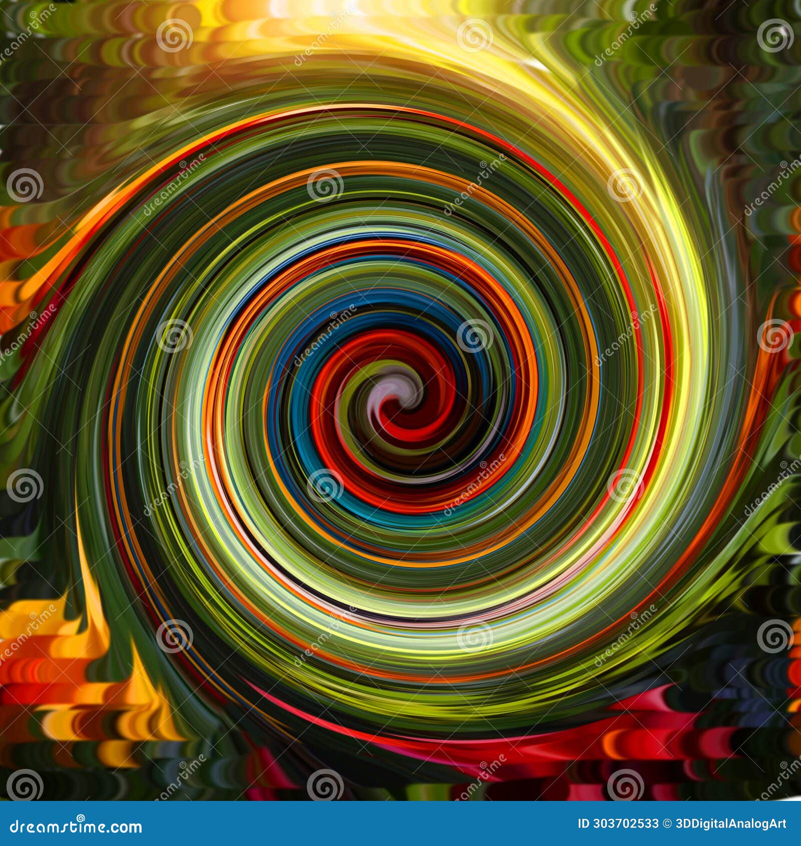 The Power of Nature - Abstract Digital Art Stock Illustration ...