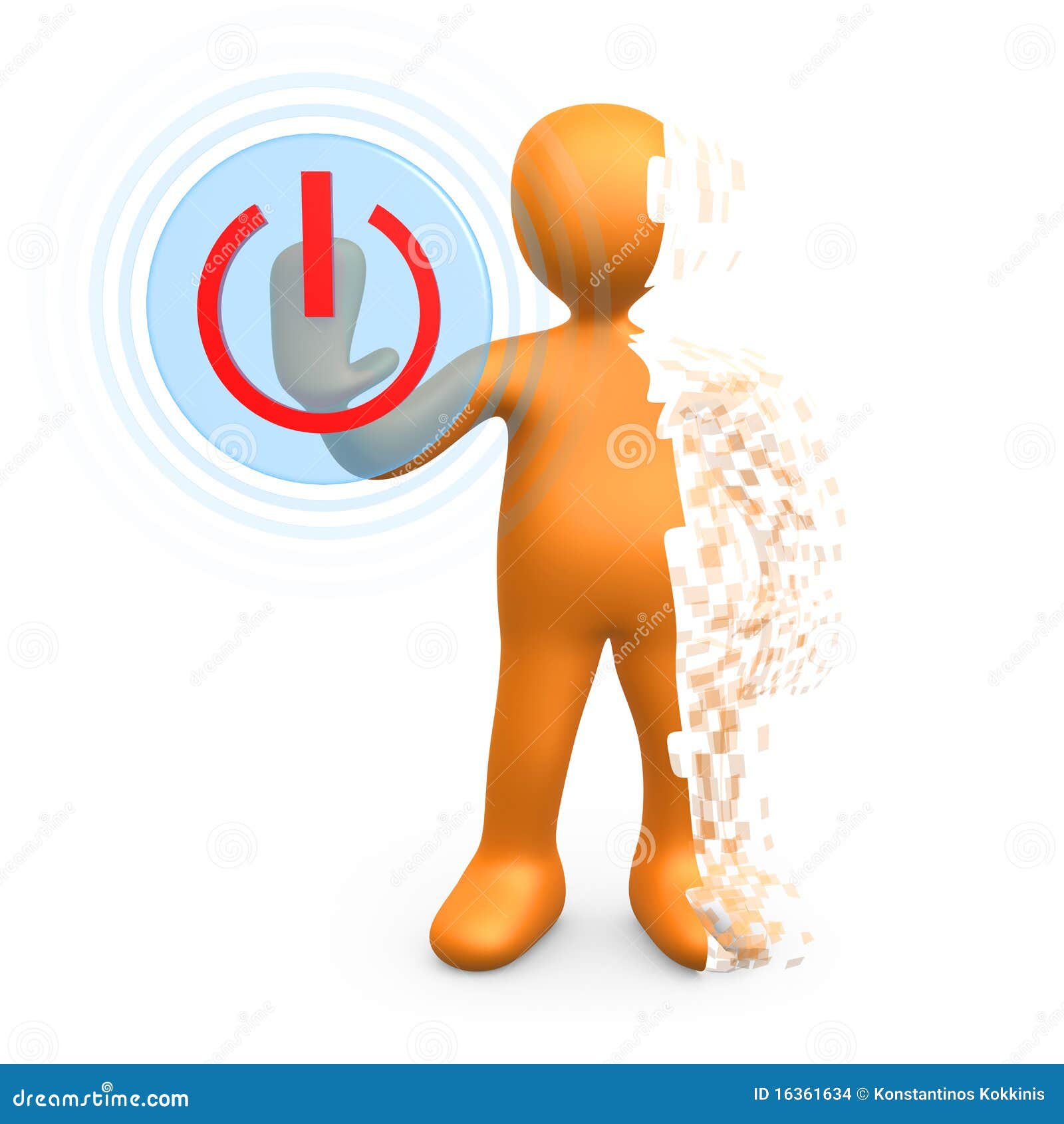 Power Off stock illustration. Illustration of tech, cartoon - 16361634