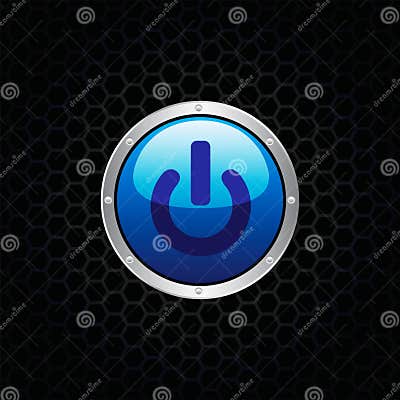 Power on or off button stock vector. Illustration of computer - 35326945