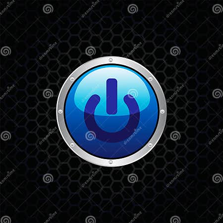 Power on or off button stock vector. Illustration of computer - 35326945