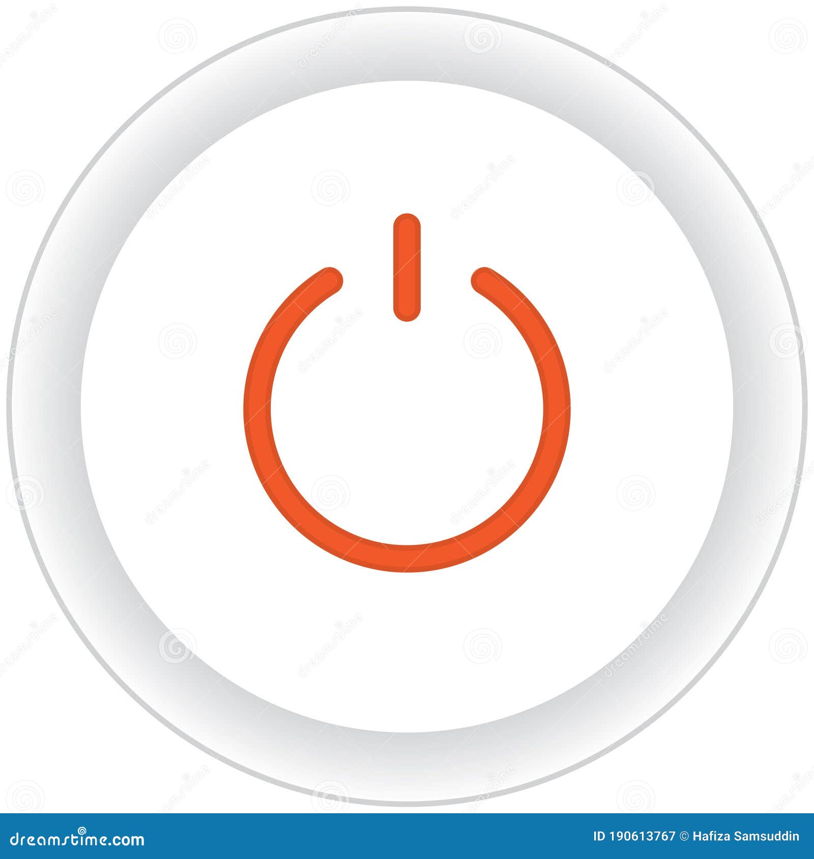 Power on or Off Button. Vector Illustration Decorative Design Stock ...