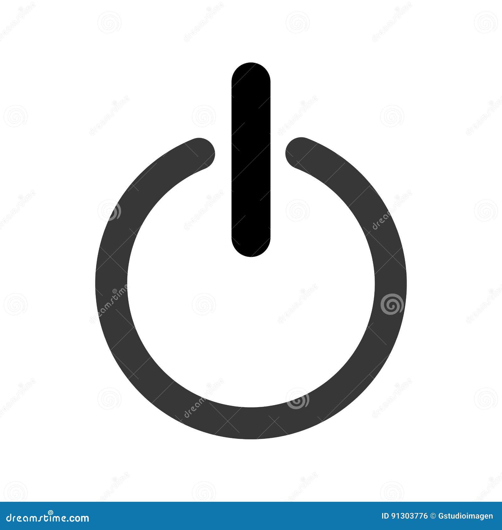 Power on and off button stock vector. Illustration of technical - 91303776
