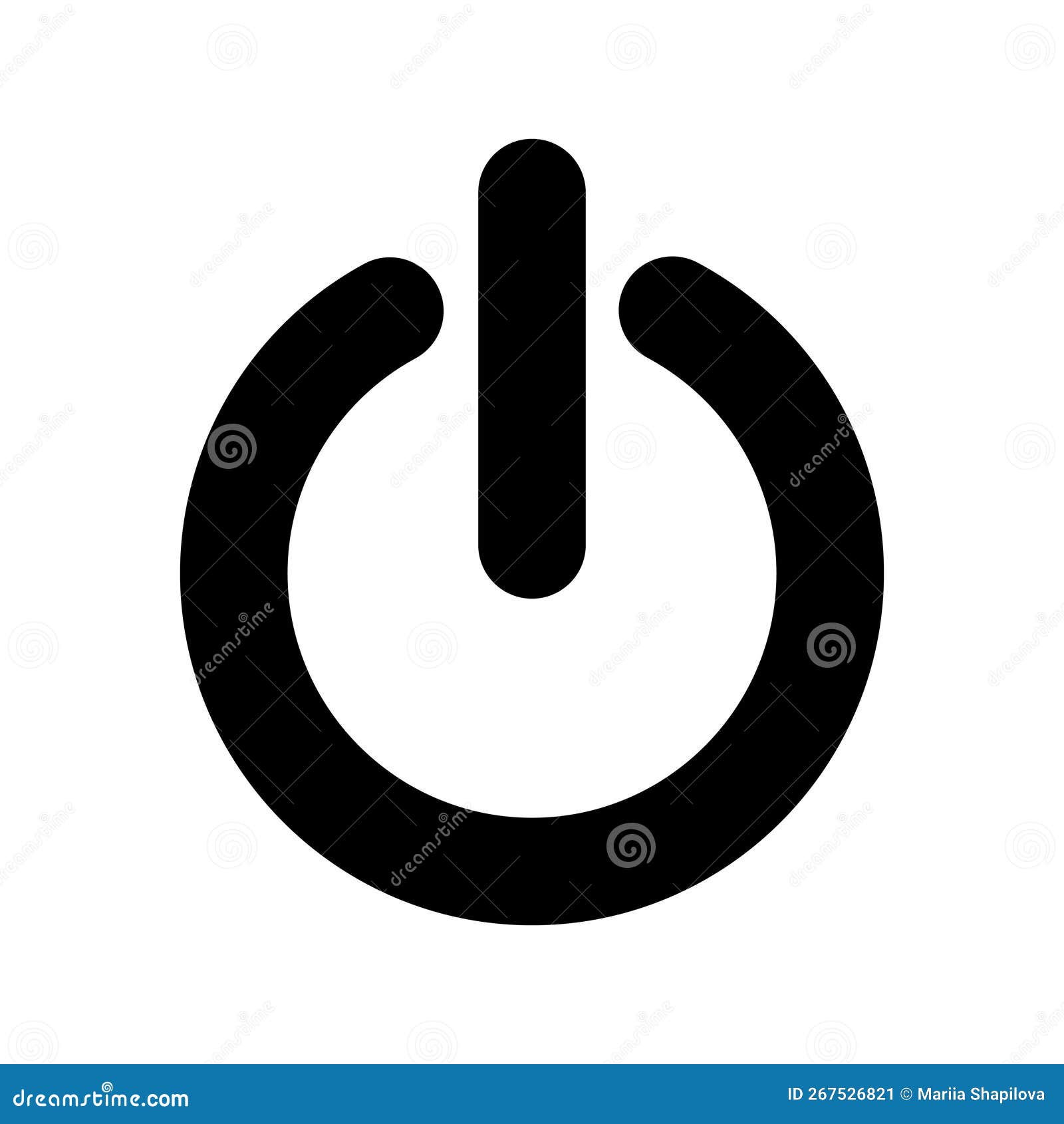 Power Off Icon. Vector Illustration Stock Vector - Illustration of line ...