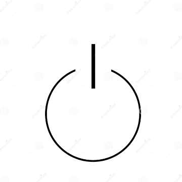Power Off Icon on a White Background. Vector Illustration Stock ...