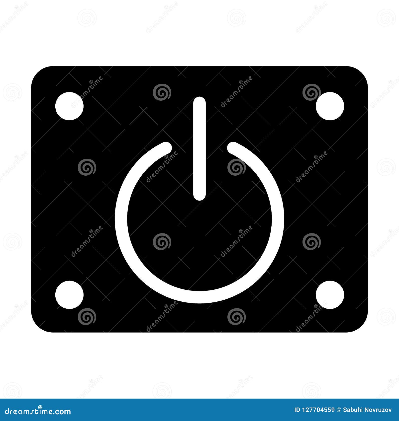 Power on Off Solid Icon. Power Button Vector Illustration Isolated on ...