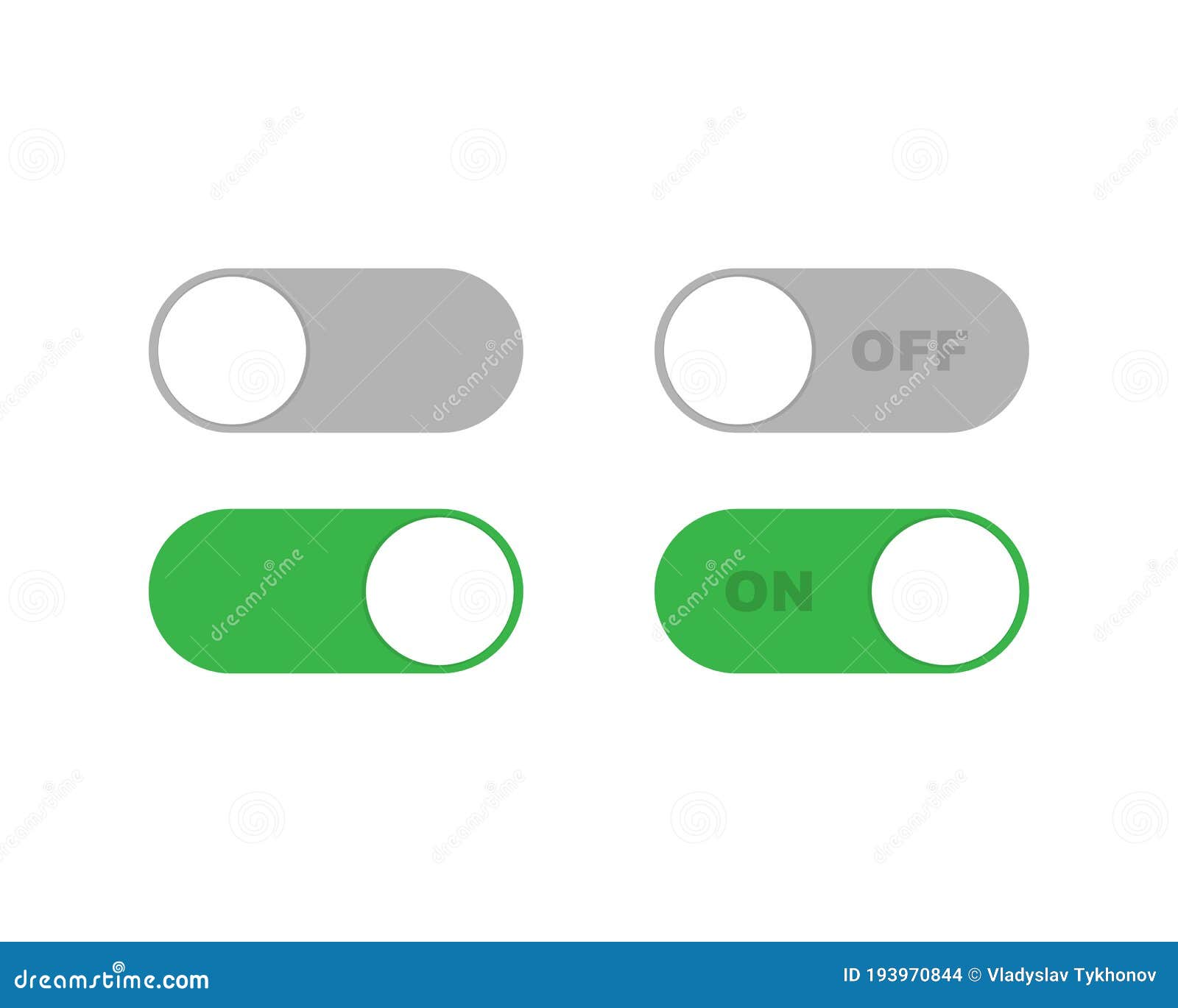 On Off Switch Slider Style Power Buttons With RED Button Background The ...