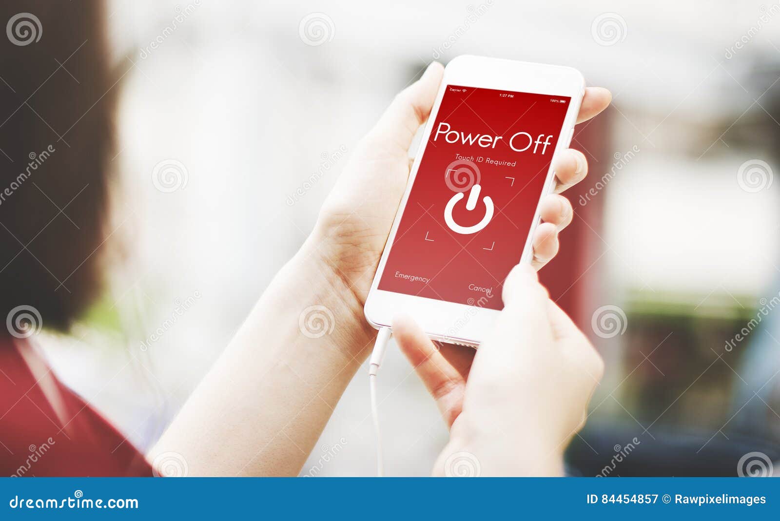 Power Off Touchscreen Display Concept Stock Image - Image of shutdown ...