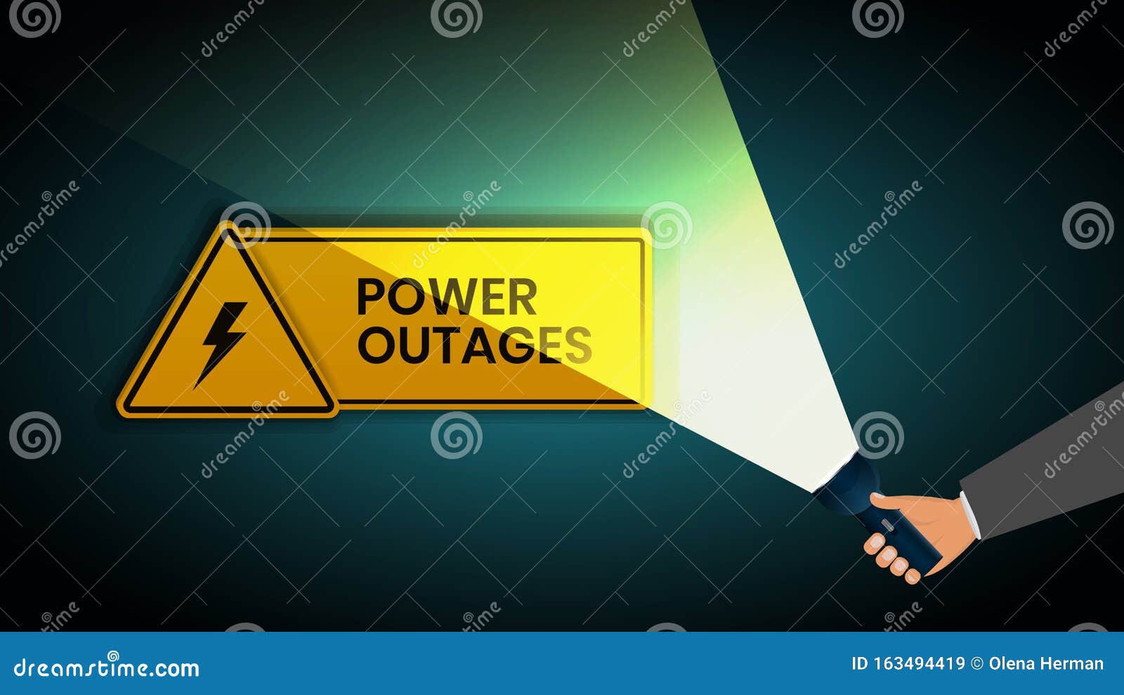 Warning, Poster With Hand Painted Watercolor Illustration Multiple ...