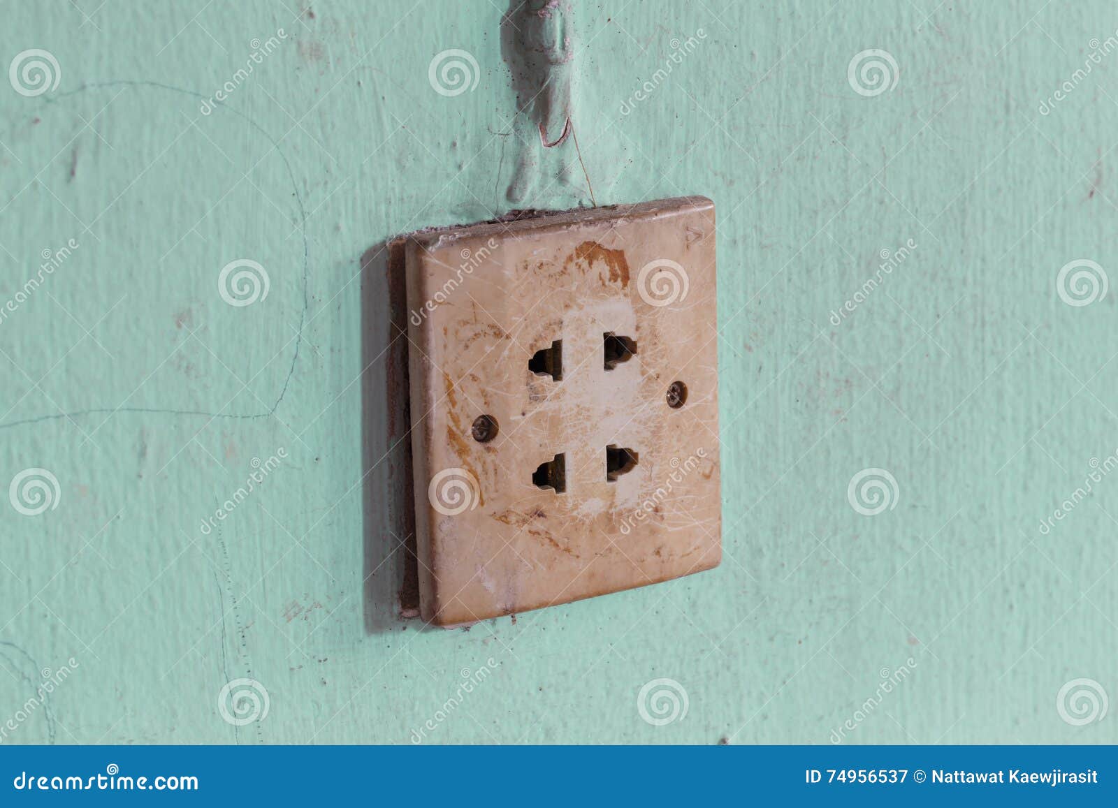 Power Outlet closeup stock image. Image of outlet, wall - 74956537
