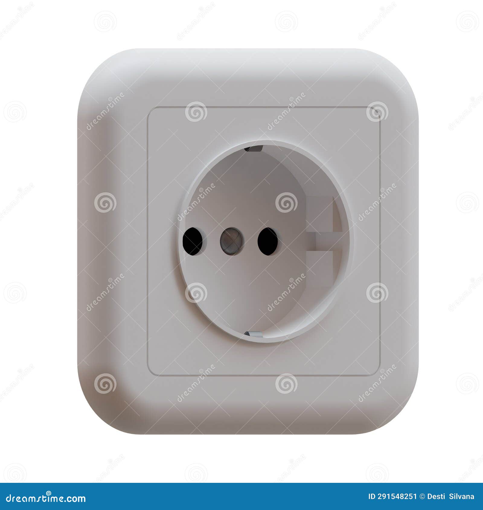 Power Outlet 3D Illustration Stock Illustration - Illustration of ...