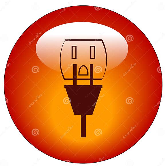 Power Outlet Icon or Button Stock Vector - Illustration of power ...