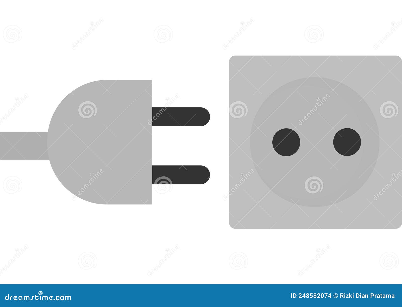 Power Outlet Illustration on a White Background Stock Vector ...