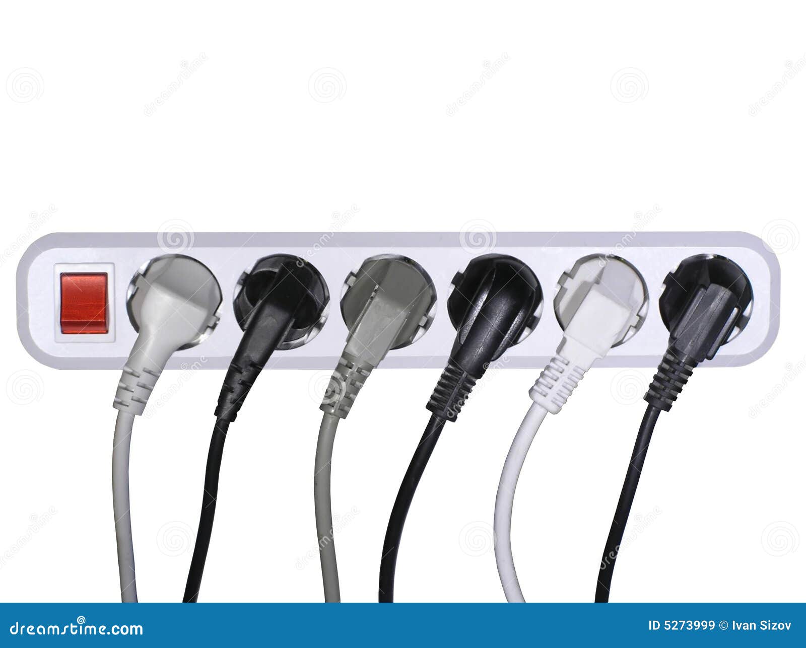 Power Outlet and Power Cables Stock Image - Image of caution ...