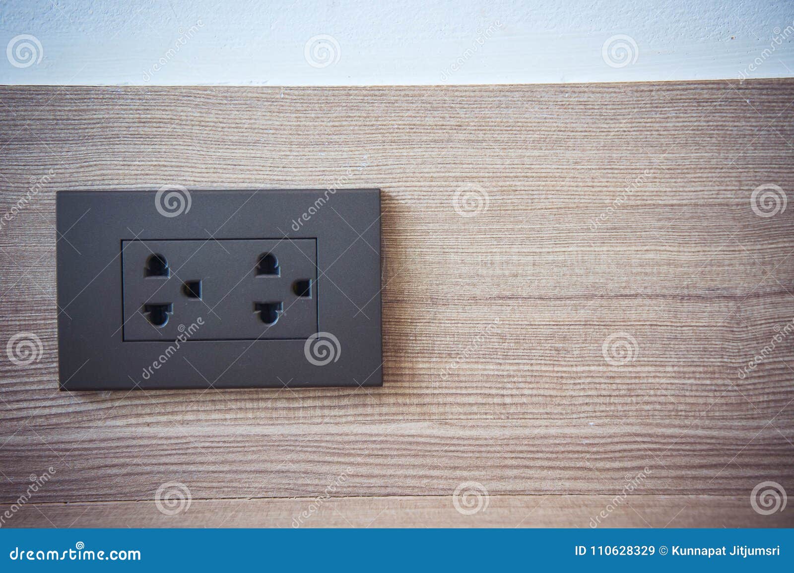 A Power Outlet on the Wall of the House. Stock Image - Image of outlet ...