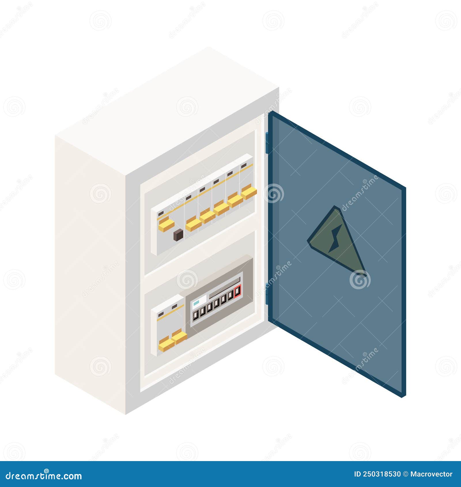 Power Panel Isometric Composition Stock Vector - Illustration of system ...
