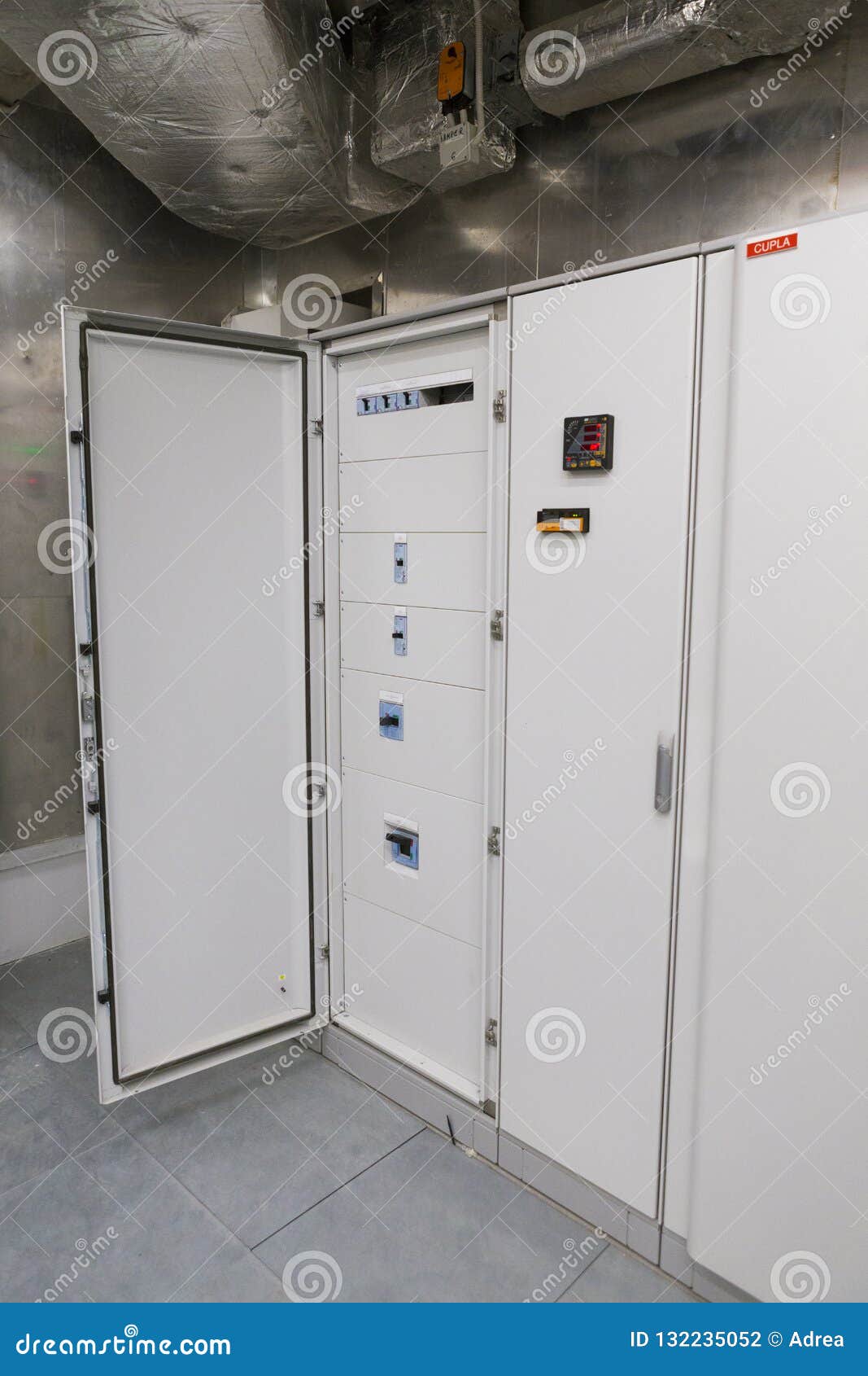 Power Panel in a Power Plant Stock Photo - Image of cabling, cabinet ...