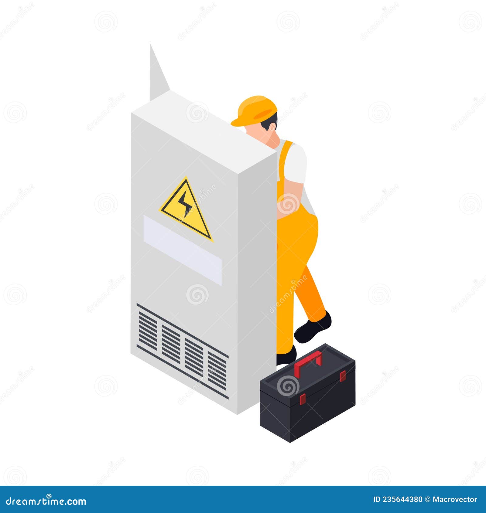 Power Panel Works Composition Stock Vector - Illustration of panel ...