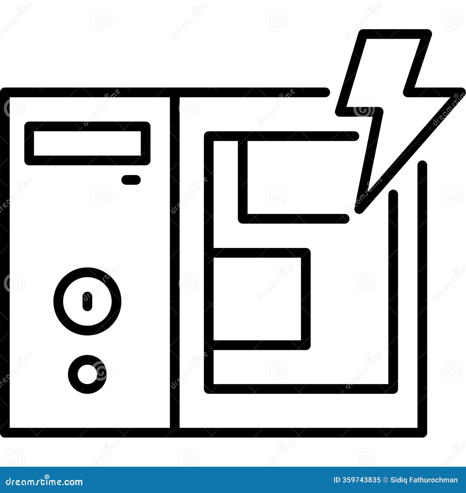 Power PC stock illustration. Illustration of green, text - 359743835