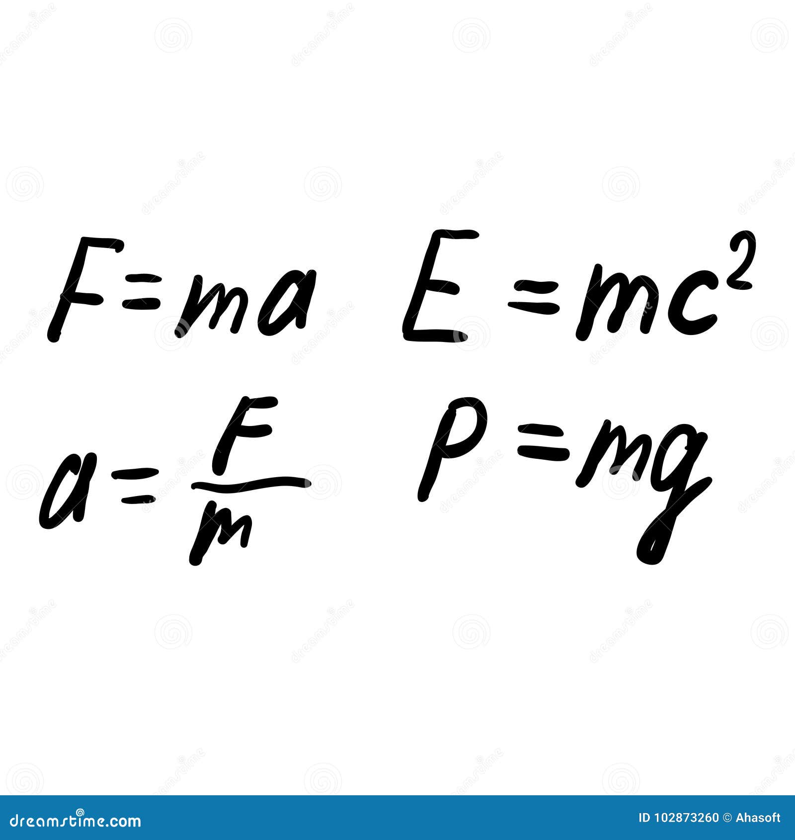 Power Physics Formulas Scribble Sketch Stock Illustration ...