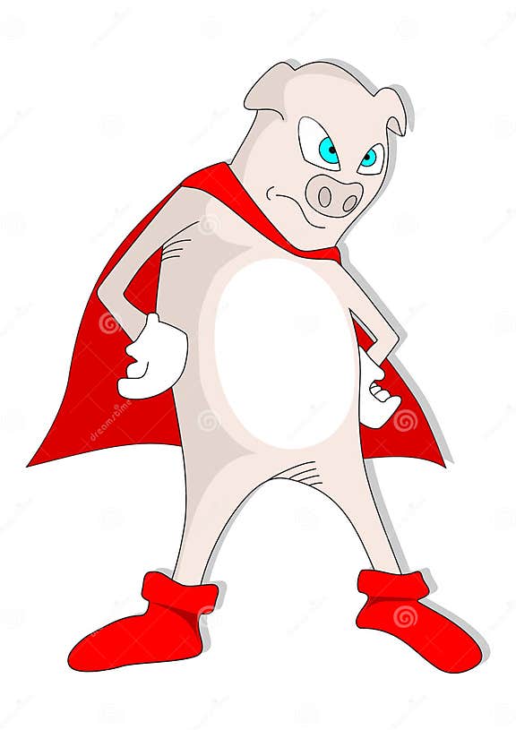 Power pig stock vector. Illustration of savior, shoes - 20427686