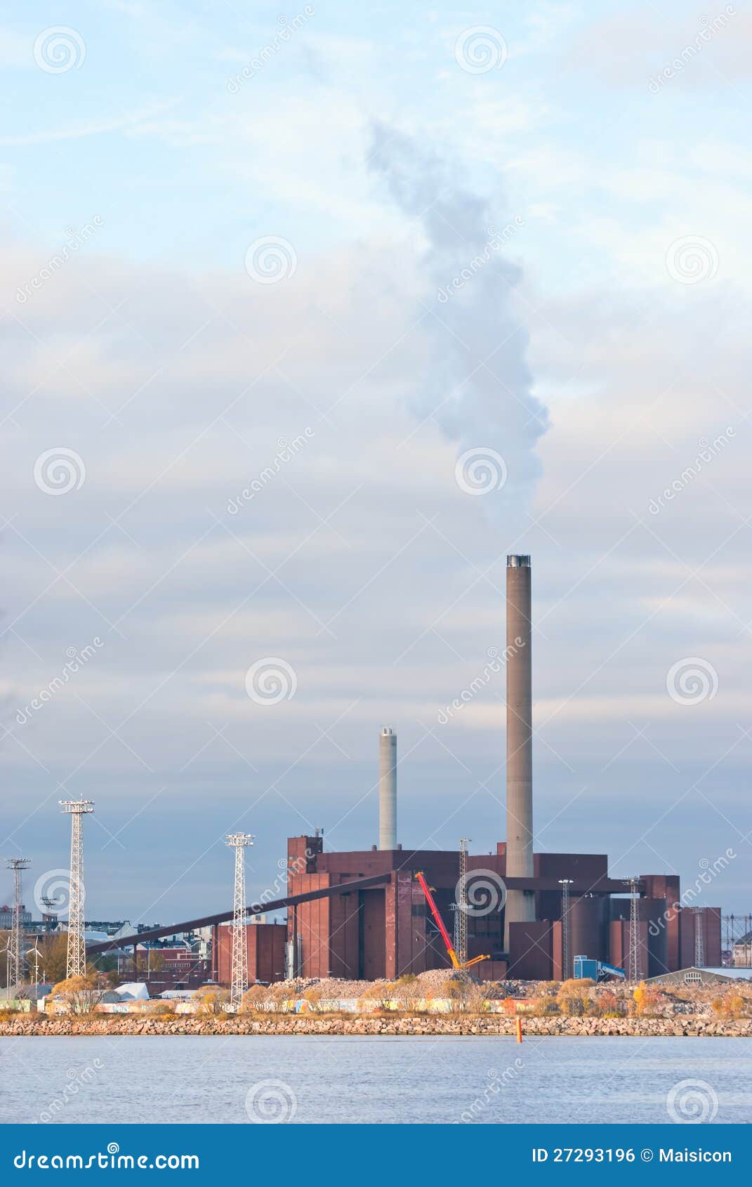Power plant. stock photo. Image of building, blue, fuel - 27293196