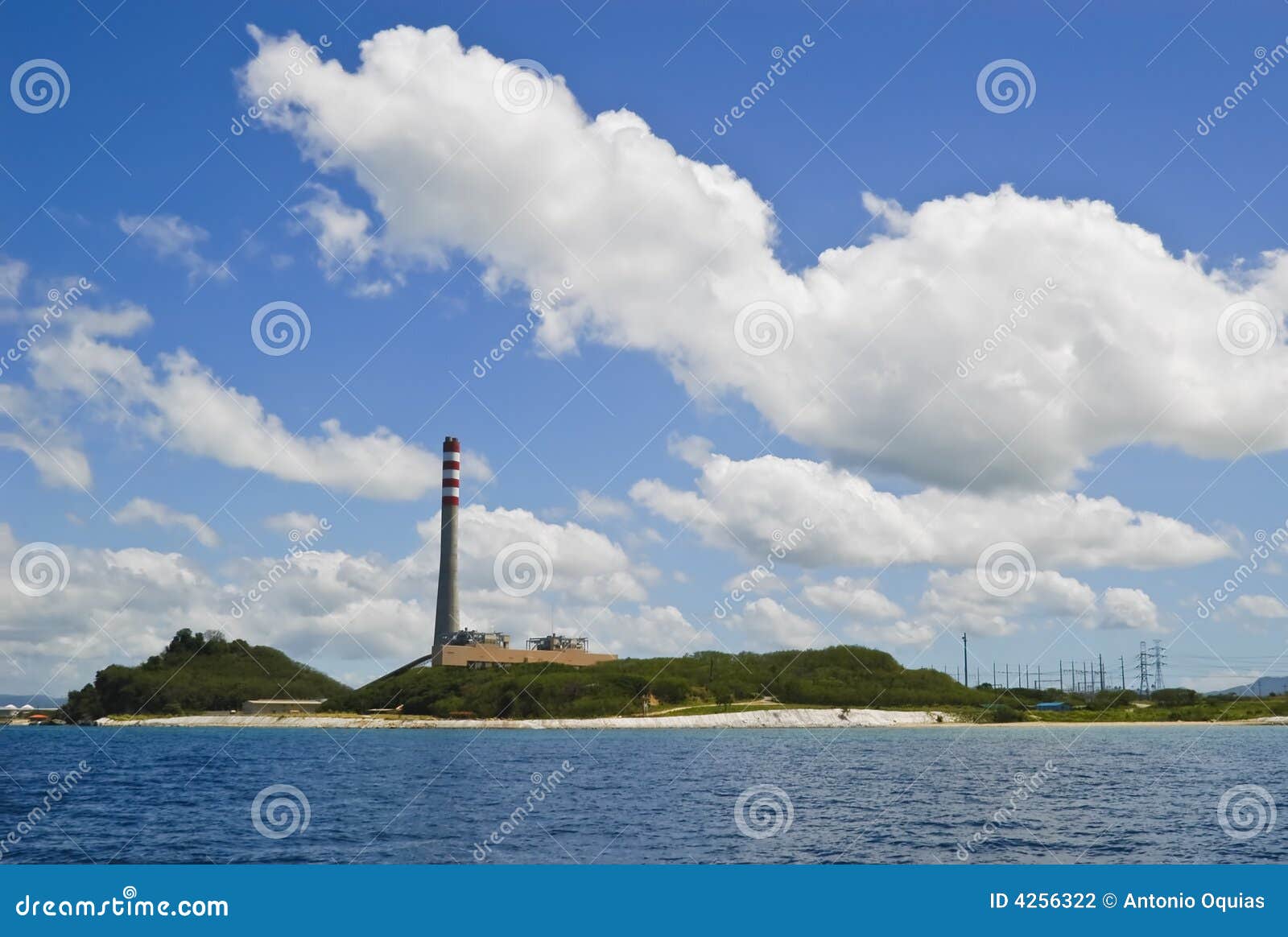 Power Plant stock photo. Image of aqua, pagbilao, chimney - 4256322