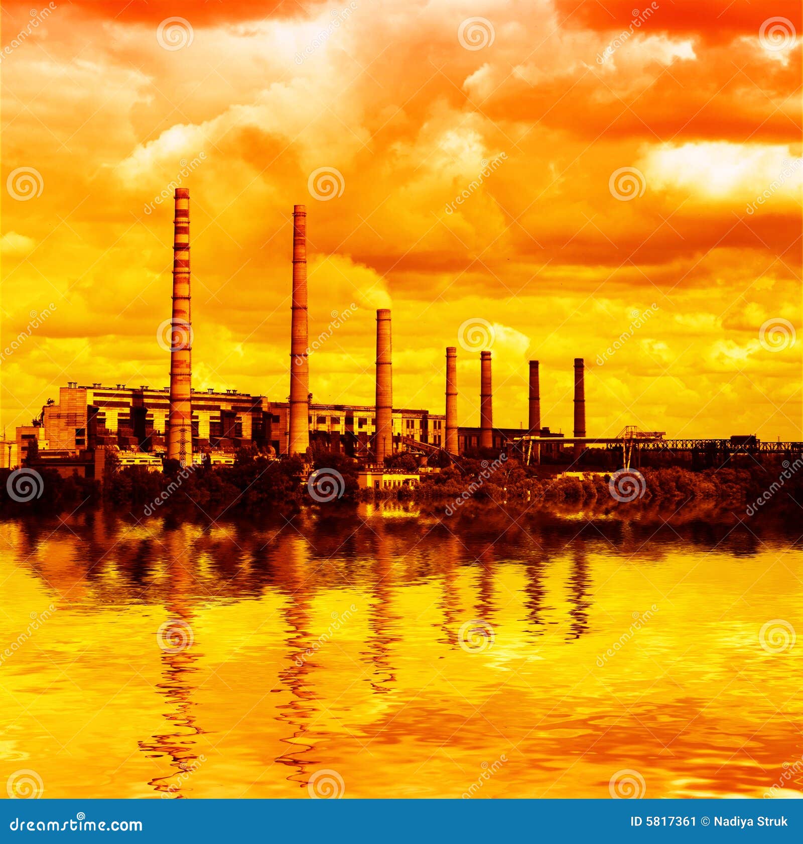 Power Plant - Air Pollution Stock Image - Image of chemical, energy ...