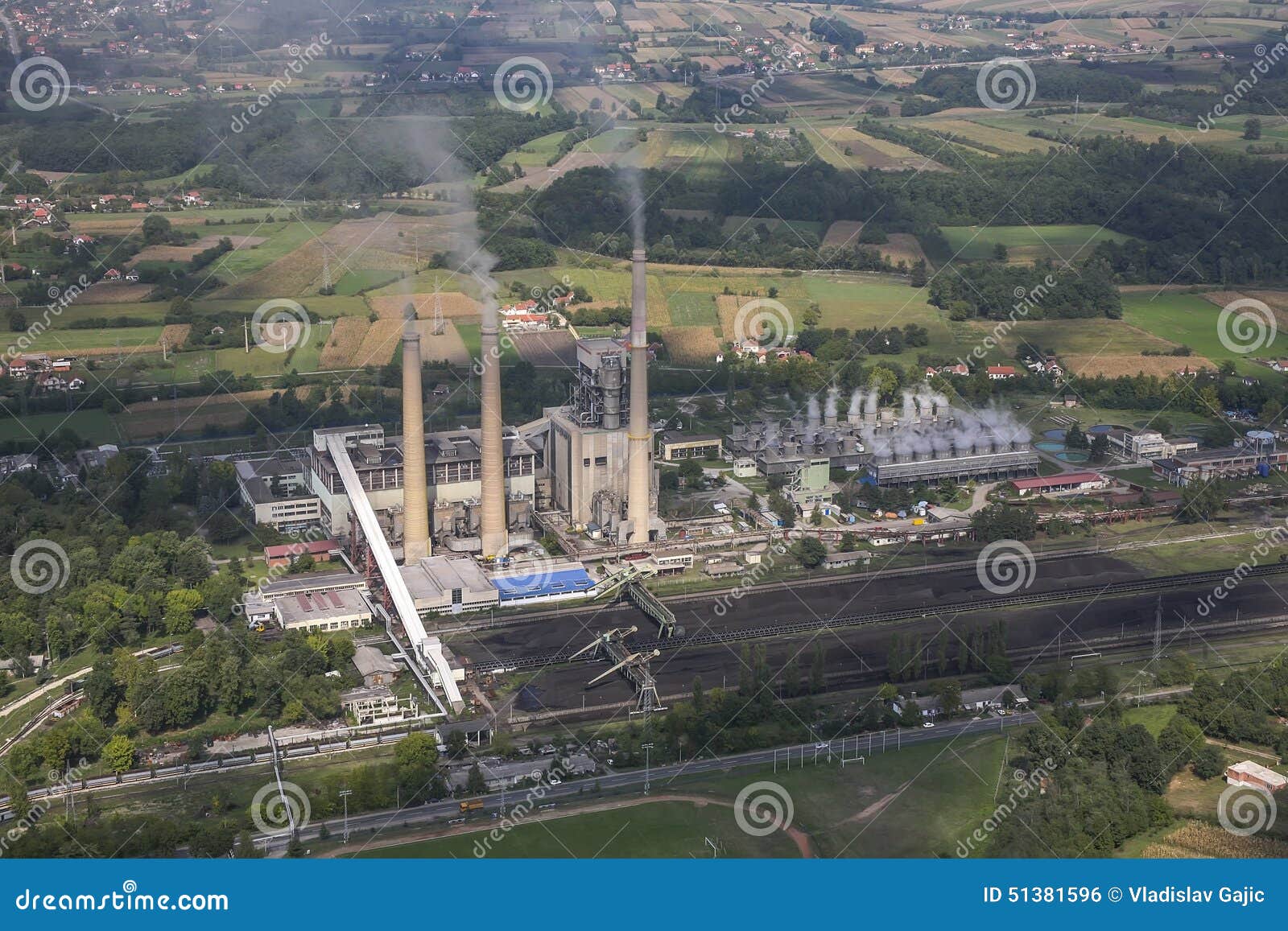 Power plant in coal mine stock photo. Image of geology - 51381596