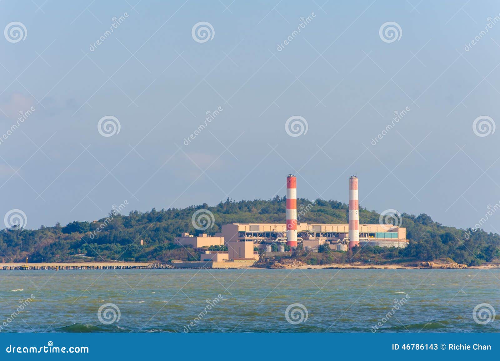Power Plant at the Coast in Kinmen, Taiwan Stock Image - Image of ...