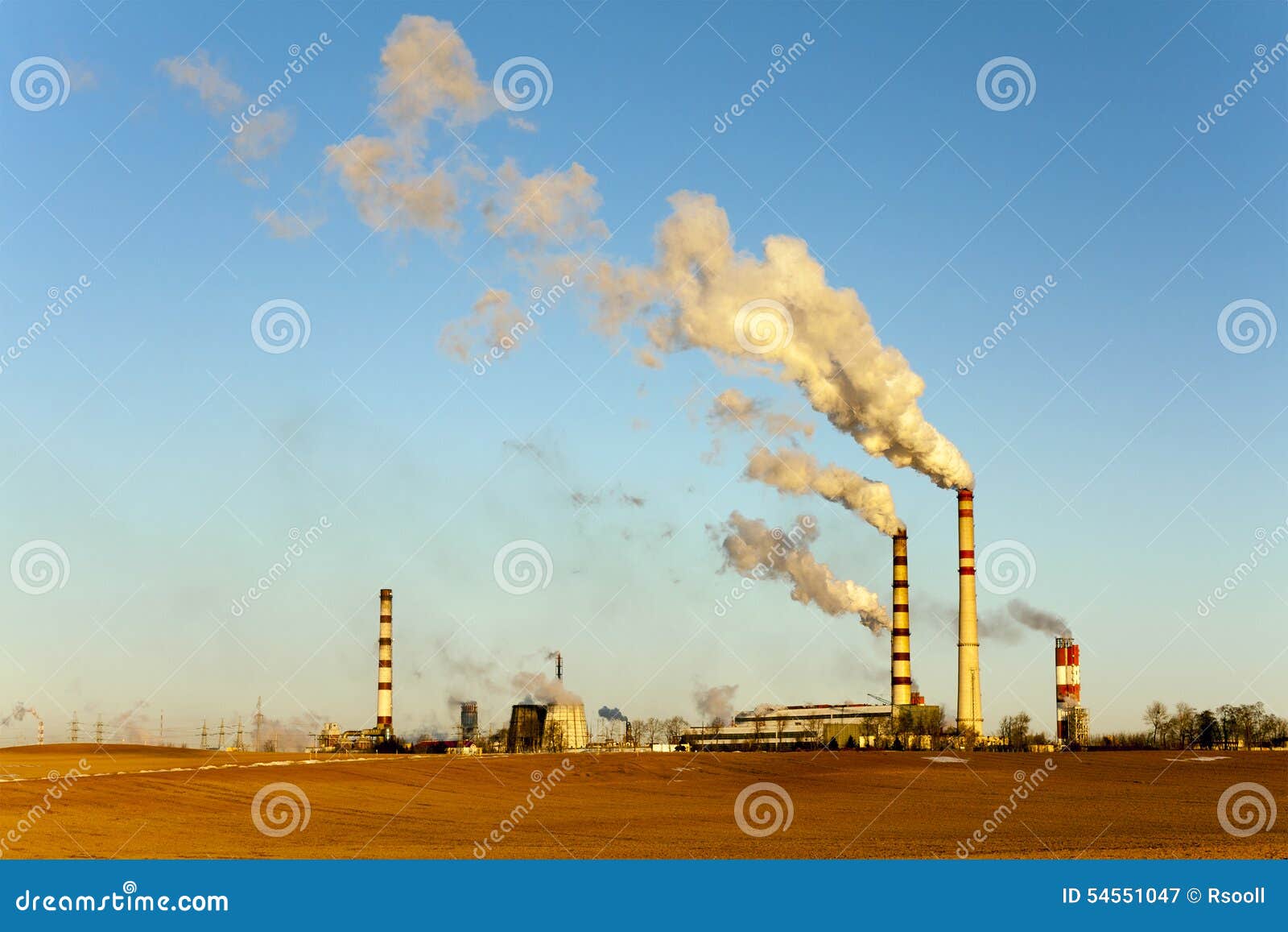 Power plant stock image. Image of energy, line, plant - 54551047