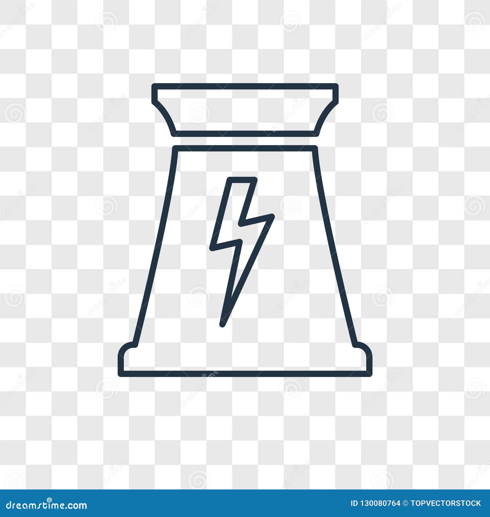 Power Plant Concept Vector Linear Icon Isolated on Transparent B Stock ...